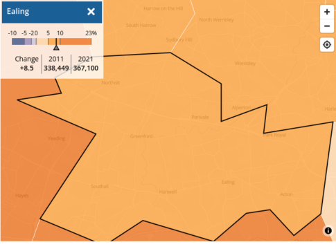 Ealing is now London's third largest borough with 367,100 living here ...